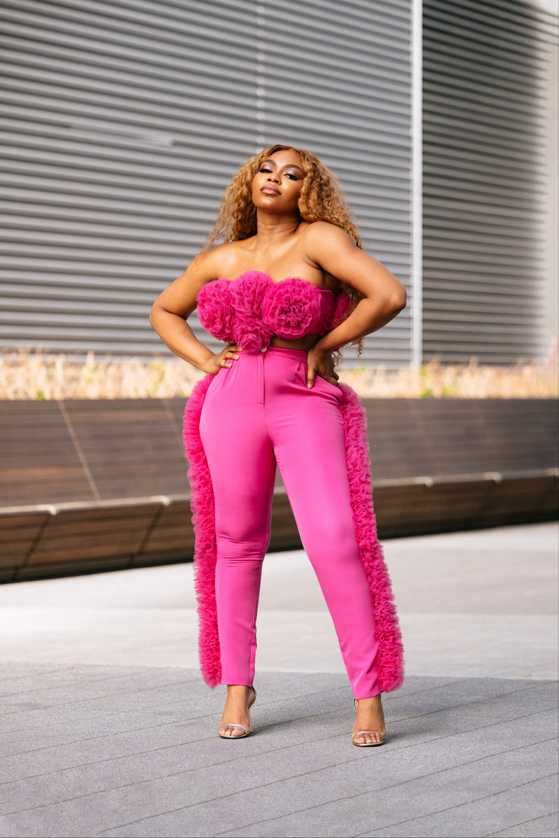 Spring is here Pink Rosette Pant Set – Oyemwen