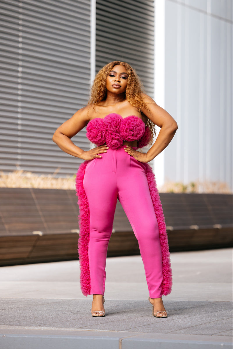 Spring is here Pink Rosette Pant Set – Oyemwen