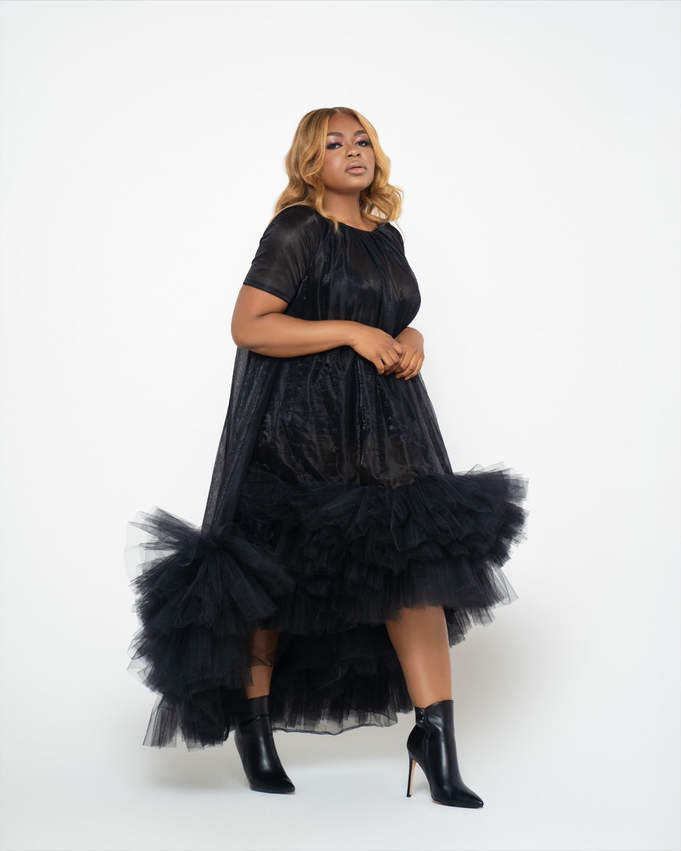 Black Hi Low Hem Line Dress – Oyemwen