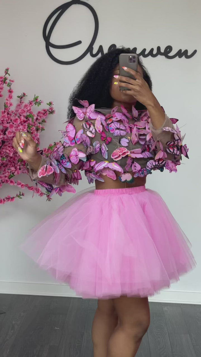 Enchanted Custom Butterfly Mini Skirt Set – Oyemwen