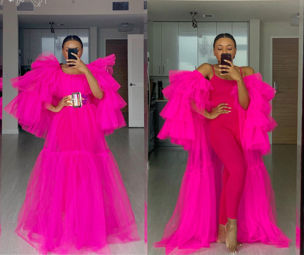 Custom made Hot Pink Sheer Look – Oyemwen